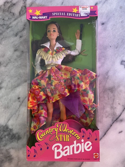 BARBIE SUPERSTAR COUNTRY Western Star Barbie Brunette Made In Malaysia ...