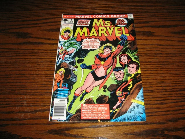 MARVEL - MS MARVEL #1 Issue Comic !! Glossy FN 1977 EUR 67,50 - PicClick FR
