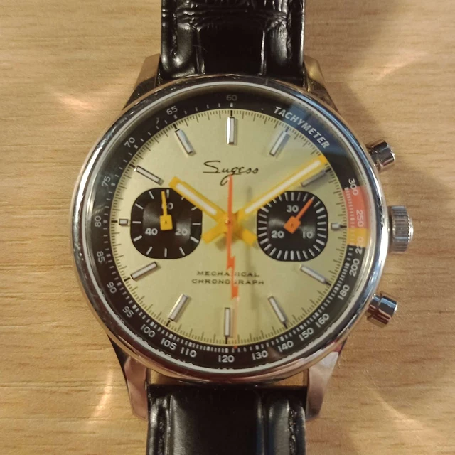 SUGESS CHRONOGRAPH WATCH Mechanical Seagull ST19 $233.22 - PicClick CA