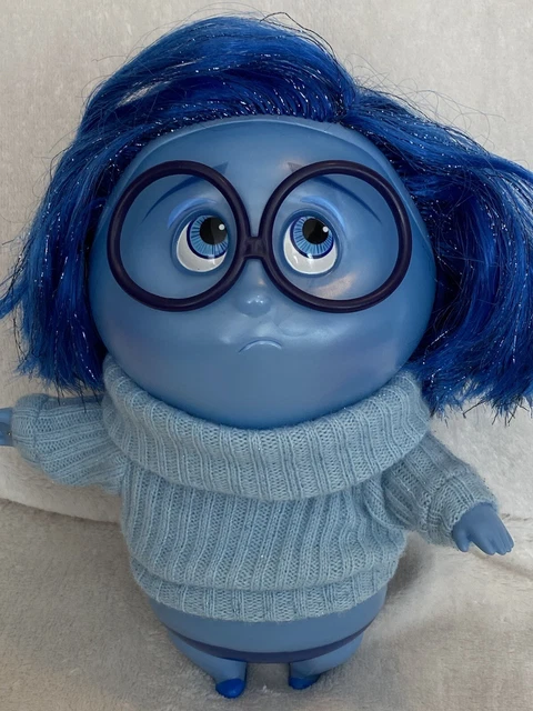 DISNEY STORE PIXAR Inside Out figure doll talking light up Sadness toy ...