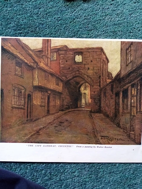H7-7 EPHEMERA 1919 Picture The City Gateway Coventry Walter Rossiter ...