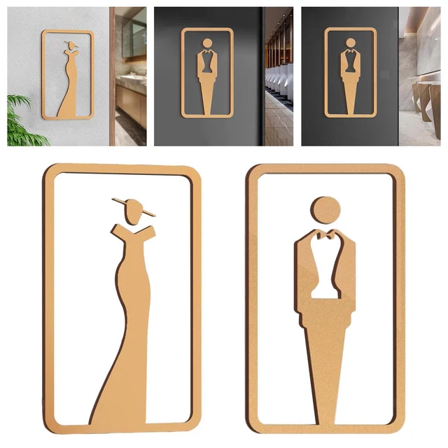 BATHROOM SIGN, WALL sign, graphic symbols, restroom sign, bathroom ...