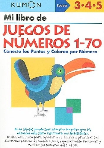MI LIBRO DE Juegos de Numeros 1-70: Conecta los Puntos y Colorea Por ...