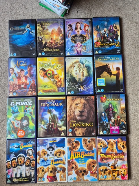 16 X DVD bundle disney Films. Lion king Cinderella Aladdin Jungle book ...