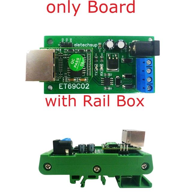 RS485 TO ETHERNET TCP/IP Converter MQTT Modbus RTU Module Without Rails ...