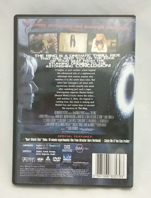 THE RING & The Ring 2 DVD Bundle Horror Movies Region 4 & 2 PAL Free Post $19.95 - PicClick AU