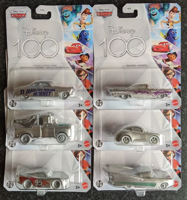 MATTEL PIXAR CARS Silver (Disney 100 th Anniversary) - full set of 6. £ ...