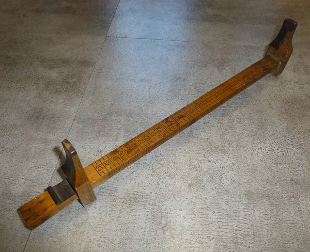ANTIQUE WOODEN FRENCH Sliding Foot Measure £24.95 - PicClick UK