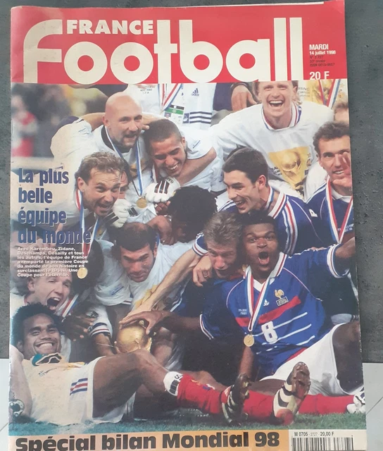 MAGAZINE FRANCE FOOTBALL N°2727 Spécial Bilan mondial 1998 du 14 ...