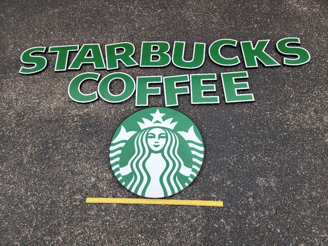 AUTHENTIC STARBUCKS COFFEE Restaurant Retail Display Sign 24in Round ...