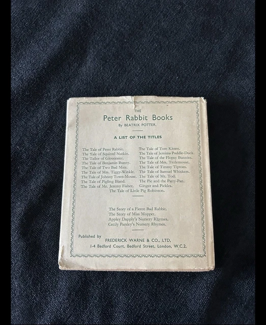 BEATRIX POTTER ‘THE Story Of A Fierce Bad Rabbit’ Early Edition With ...