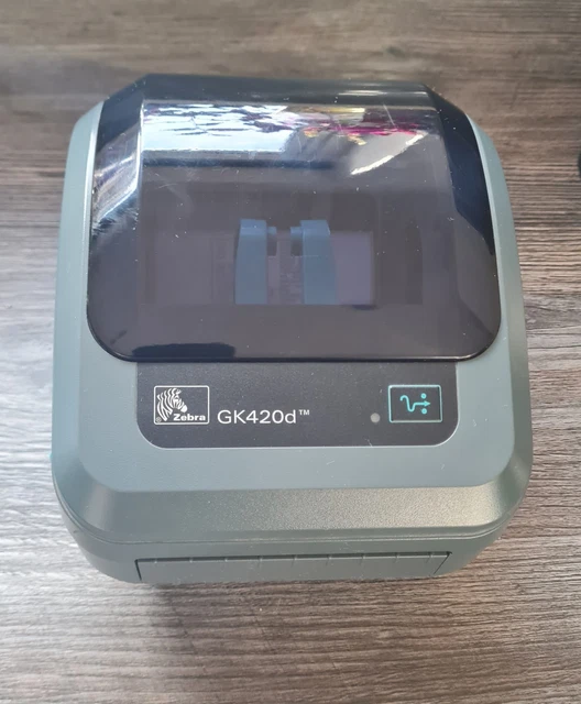 ZEBRA GK420D THERMAL Label Printer USB / RJ45 with PSU & Power Cable ...