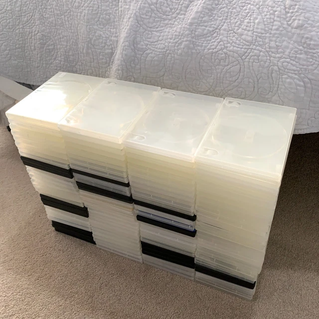 111X EMPTY DVD / CD Cases (Holds 1, 2, 5, 7, 8 Disc) Storage ...