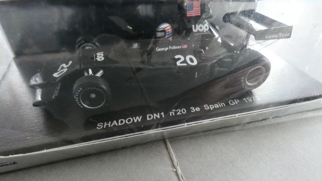 RARE MINIATURE F1 Formula One Shadow Dn1 George Follmer Gp 1973 Spark 1 ...
