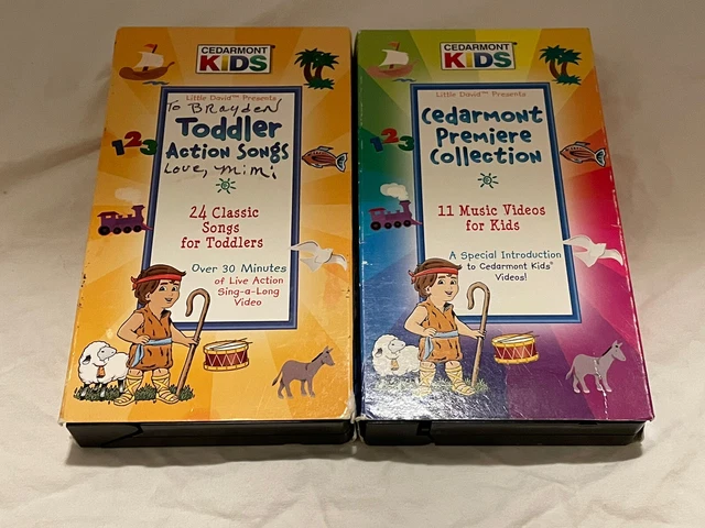 LOT OF 2 CEDARMONT KIDS VHS Tapes - as is - Action Songs & Premiere ...