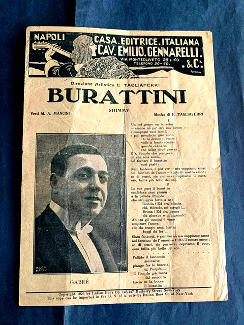 SPARTITI MUSICALI - copiella - Burattini - Shimmy - Ediz. Gennarelli ...