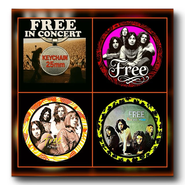 FREE-BAD COMPANY BAND 🇺🇸 Three Rockin Keychains 🇺🇸 £20.22 - PicClick UK