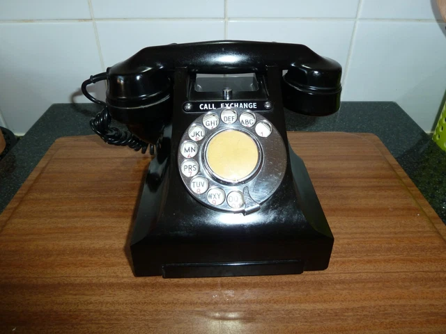 1950S BLACK BAKELITE Telephone GPO 312L Telephone Exchange £73.50 ...
