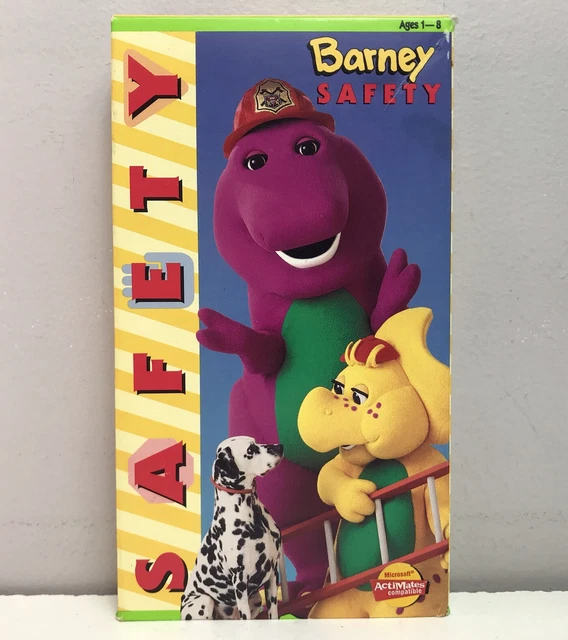 BARNEY & FRIENDS Safety VHS Video Tape VTG Kids Sing Along Songs OOP ...