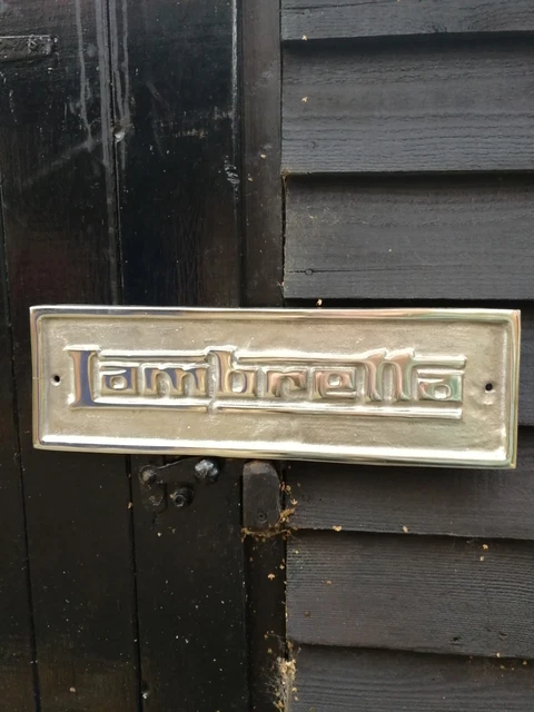 LAMBRETTA CAST SIGN lambretta cast aluminium sign lambretta sign VAC000 ...