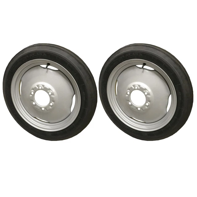 PAIR OF FERGUSON GREY FERGIE TRACTOR FRONT WHEEL RIM & TYRE 4.00 x 19 ...