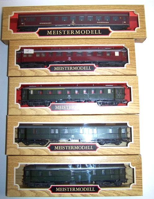 5 LILIPUT H0 Railway D-Zug Passenger Cars Luggage Cars OVP £65.30 ...