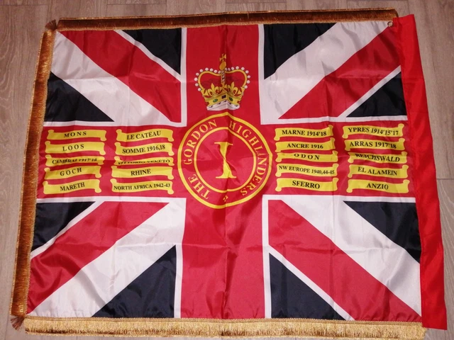 THE GORDON HIGHLANDERS Queens colours flag. £30.00 - PicClick UK