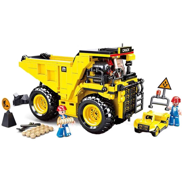 SLUBAN MODEL BRICKS Town Mining Camion-benne à ciel ouvert 416 pièces ...
