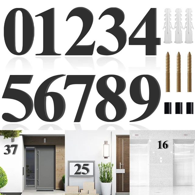 HOUSE NUMBER BLACK Shadow Garage Gate Home Address House Numbers Brand ...