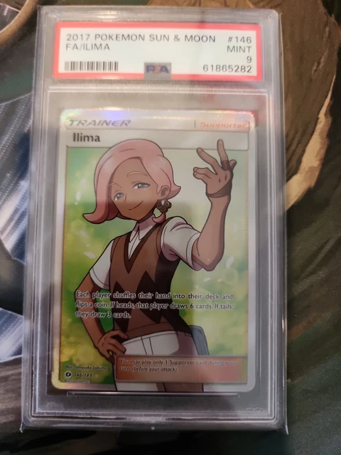 2017 POKEMON SUN & Moon Llima Full Art Trainer 146/149 Psa 9 $30.00 ...