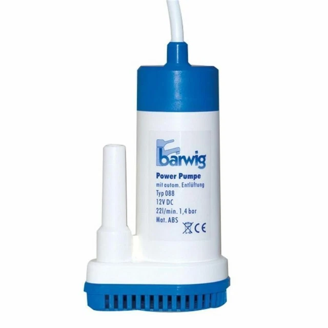 BARWIG HOCHLEISTUNGS-TAUCHPUMPE 12 Volt - 22 l/min Wasser Pumpe - 1,4 ...