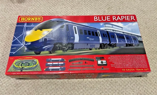 HORNBY NO. R1139 BLUE RAPIER TRAIN SET 00 Gauge, boxed with track mat £ ...
