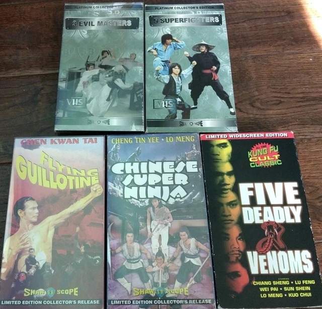 SHAW BROTHERS VHS Lot Rare Kung Fu Flying Guillotine 3 Evil Masters ...