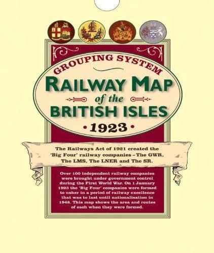 RAILWAY GROUPING SYSTEM Map of the British Isles 1923: Big Four Railway ...