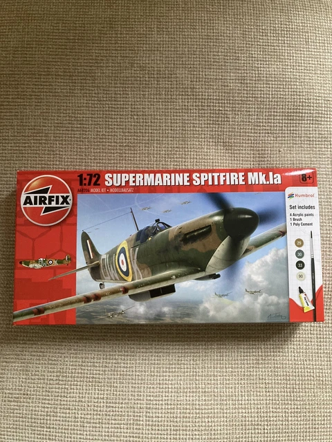 AIRFIX 1:72 SUPERMARINE Spitfire Mk.Ia Starter Kit £10.00 - PicClick UK