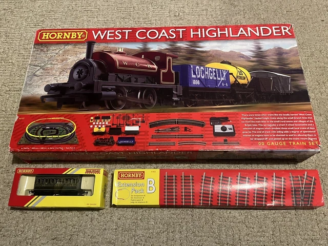 HORNBY WEST COAST Highlander Train Set R1157 + Extension Pack B + Extra ...