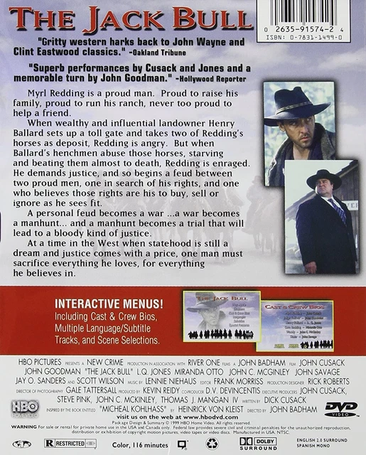 THE JACK BULL (DVD) John Cusack John Goodman L.Q. Jones Miranda Otto ...