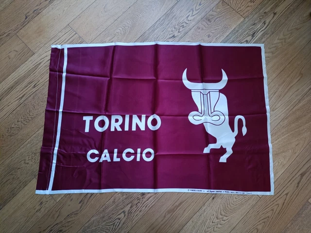 BANDIERA TORINO CALCIO Barbero 102x70 cm. flag drapeau no maglia ...