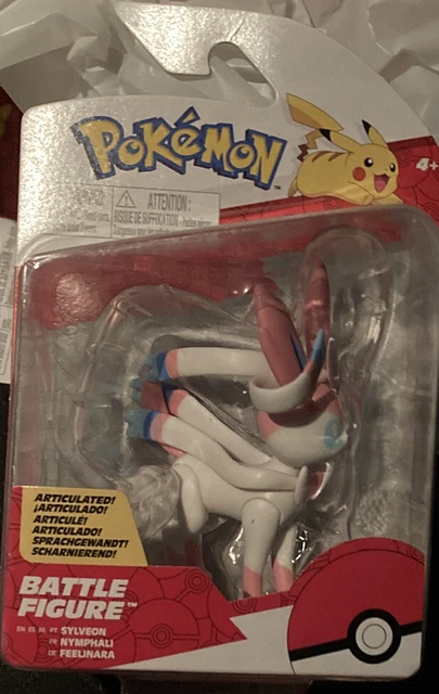 JAZWARES POKEMON 3& SYLVEON Battle ACTION FIGURE Eevee Evolution - NEW ...