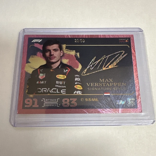 TOPPS 🇮🇳 INDIA Turbo Attax 2024 F1 Max Verstappen Signature Peach /90 ...