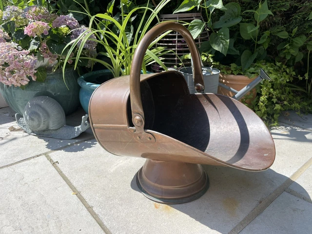 ANTIQUE HELMET SCUTTLE Copper\Brass Fireside Coal, Log Bucket £315.00 ...