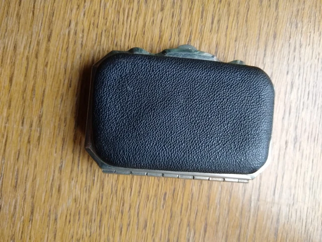 ANCIEN PORTE MONNAIE à Soufflet noir - Bourse en très bon état EUR 15 ...