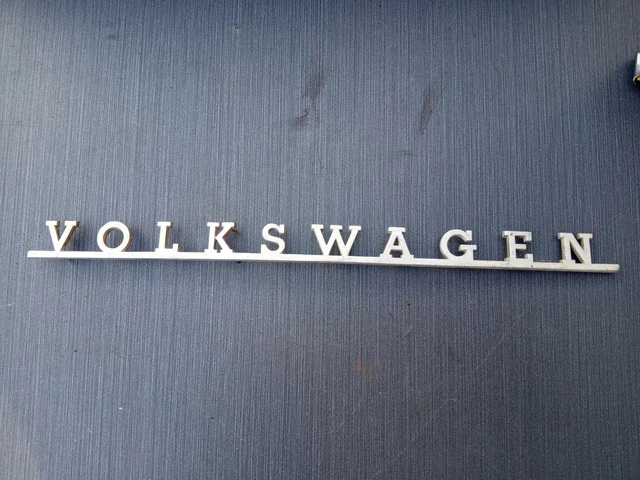 VOLKSWAGEN REAR SCRIPT/BADGE VW Aircooled £20.00 - PicClick UK
