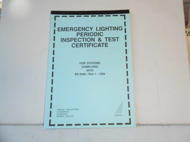 EMERGENCY LIGHTING. PERIODIC Inspection & Test Certificate. £6.00 ...