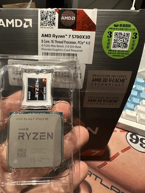 BOXED AMD RYZEN 7 5700X3D Processor with box. Opened only with a well ...