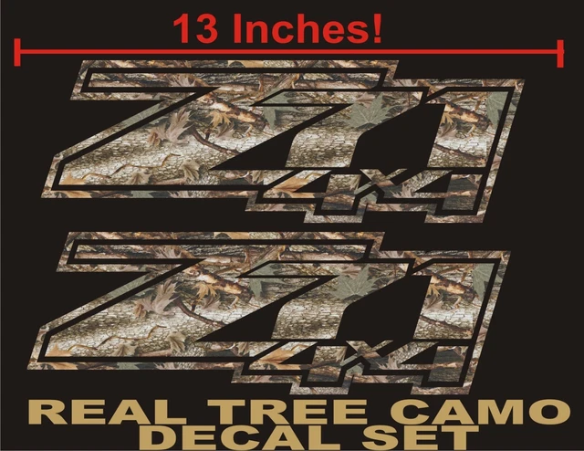 Z71 4X4 DECALS (Set) REAL TREE CAMOUFLAGE for Chevrolet Silverado CAMO ...