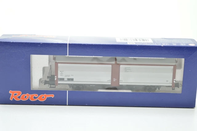 ROCO 66340 SLIDING wall/sliding roof boxcar with brake platform £32.95 ...