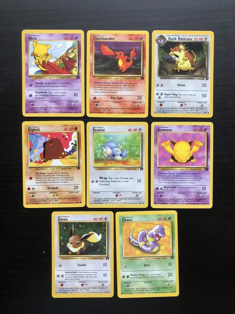 POKEMON TCG: TEAM Rocket, Complete Common Set x24 Cards, Unlimited, NM ...