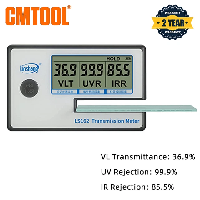 SOLAR TESTER METER Car Window Tint Solar Film Transmission Meter UV IR ...