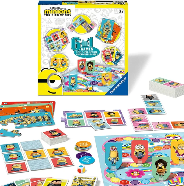 RAVENSBURGER MINIONS 2 The Rise of Gru 6 in 1 Game Set for Kids Age 3 ...